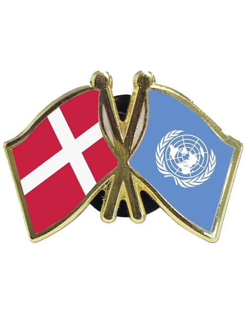 PIN venskabsflag Danmark/FN - Flag-Pins - Veteranshoppen